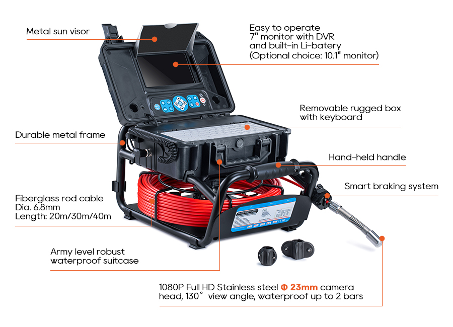 This is a new drain camera comes with compact, professional and unique ...